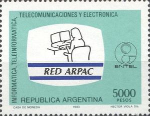 Stamp: Red Arpac (Argentina(Telecommunications Systems) Mi:AR 1621,Sn ...