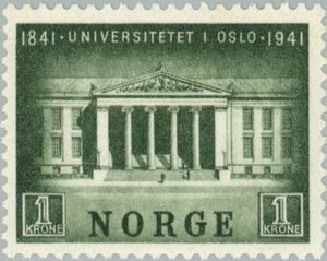 Stamp: Oslo University Building (Norway(Oslo- University) Mi:NO 258,Sn ...