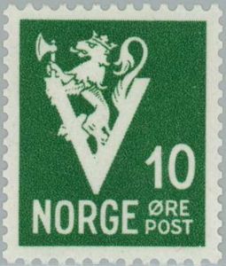 Stamp: V- Overprint (Norway(V- Overprint) Mi:NO 257,Sn:NO 239,Yt:NO ...