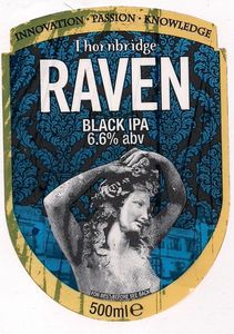 Drink Label: Thornbridge Raven Black IPA (Thornbridge Hall and Kelham ...