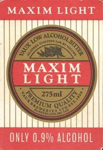 Beer Coaster: Maxim Light (Vaux, United Kingdom of Great Britain ...