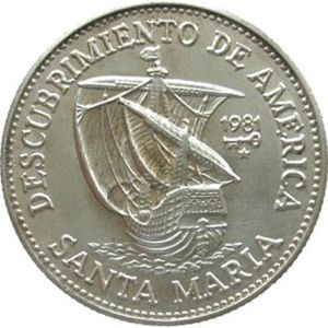 Coin: 5 Pesos (Columbus ship - Santa María) (Cuba(1981 - Discovery of ...