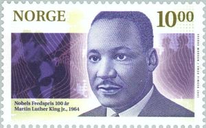 Stamp: Martin Luther King (1929-1968) (Norway(Centenary of Nobel Prizes ...