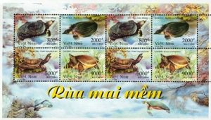 Stamp: Soft-shell Tortoises (Vietnam) (Soft-shell Tortoises) Mi:VN 3247 ...
