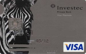 Bank Card: Zebra (VISA Platinum) (Investec Private Bank, South ...
