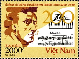 Stamp: The 200th Anniversary of the Birth of Frédéric Chopin (VietnamMi ...