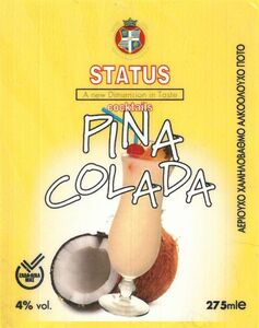 Drink Label: Status Pina Colada (Callicounis N.G. S. A., GreeceCol:GR ...