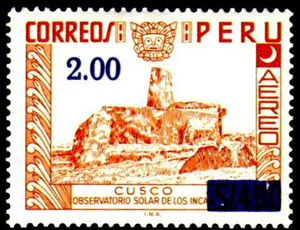 Stamp: Machu Picchu at Cuzco - Overprint (Peru(Previous Issues ...