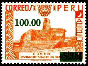 Stamp: Machu Picchu at Cuzco - Overprint (Peru(Previous Issues ...