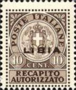 Stamp: Recapito autorizzato (Libya, Italian Administration(Authorized ...