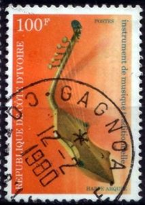 Stamp: Harp (Ivory Coast(Musical Instruments 1979) Mi:CI D611,Sn:CI ...