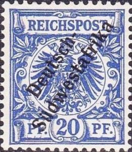 Stamp: overprint on Reichpost (German South West Africa(German Realm ...