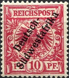 Stamp: overprint on Reichpost (German South West Africa(German Realm ...