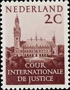 Stamp: Cour Internationale de Justice - Peace Palace, The Hague ...