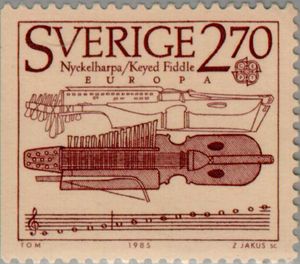 Stamp: Keyed fiddle (Sweden(Europa (C.E.P.T.) 1985 - European Year of ...