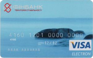 Bank Card: Finbank Visa Electron (Finbank, UkraineCol:UA-VE-0058