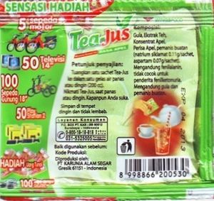 Tea Bag: Rasa Apel (Tea-jus/Teajus, IndonesiaCol:TB-ID-0186