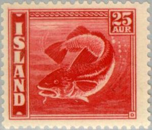 Stamp: Atlantic Cod (Gadus morhua) (Iceland(Country-specific Motifs) Mi ...