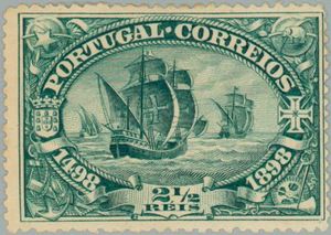 Stamp: Fleet of Vasco da Gama on the run (Portugal(4th Centenary of ...