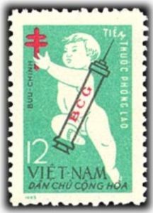Stamp: Child and syringe inscribed "BCG" (Vietnam(International Red ...