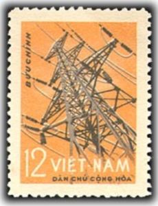 Stamp: Electrical Transmission Tower (pylon) (Vietnam(Five-Year Plan ...