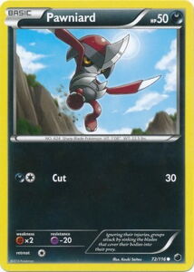 Game Card: Pawniard (Pokémon TCG(Plasma Freeze Set) Col:PKM-PFS-EN072 🃏
