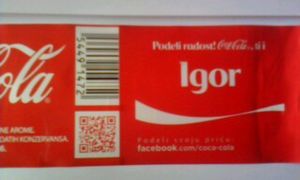 Etiqueta de bebida: Coca Cola Igor (Coca-Cola HBC-Serbia d.o.o., Serbia ...