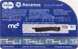 Bank Card: B-smart (Banamex, MexicoCol:MX-MC-0011.02