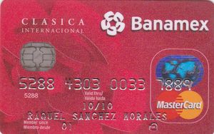 Bank Card: Clasica Internacional (Banamex, Mexico) Col:MX-MC-0054.01