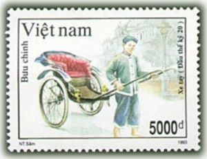Stamp: Rickshaw (Vietnam(Ancient means of transport used in Vietnam) Mi ...