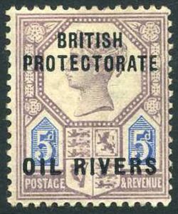 Stamp: Queen Victoria (1819-1901) (Oil Rivers Protectorate(Niger Coast ...
