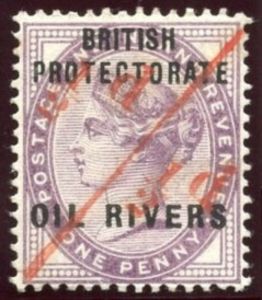 Stamp: Queen Victoria (1819-1901) (Oil Rivers Protectorate) (Niger ...