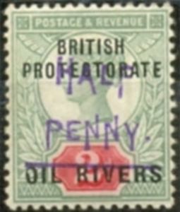 Stamp: Queen Victoria (1819-1901) (Oil Rivers Protectorate(Niger Coast ...