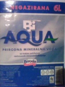 Etiqueta de bebida: Bivoda (Bivoda D.O.O., Serbia) Col:RS-WATER-000017