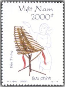 Stamp: Dan T’rung (Vietnam(Vietnamese traditional musical instruments ...