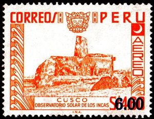 Stamp: Machu Picchu at Cuzco - Overprint (Peru(Previous Issues ...