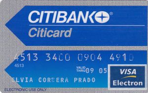 Tarjeta de Banco: Citicard (Citibank, MéxicoCol:MX-VE-0056 💳
