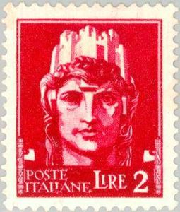 Stamp: "Italia turrita" (Italy(Imperial Series) Mi:IT 311X,Sn:IT 225,Yt ...
