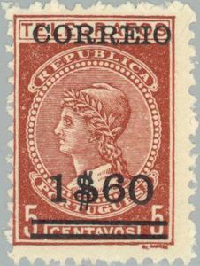 Stamp: Telegraph Stamp surcharged (Portugal) (Definitive - Telegraph ...