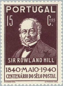 Stamp: Sir Rowland Hill 15 C (Portugal(1st Centenary of Postage Stamp ...
