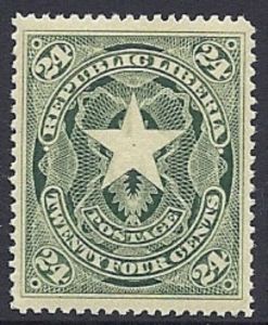 Stamp: Star of Liberia (Liberia(Country Symbols 1892 Issue) Mi:LR 33,Sn ...