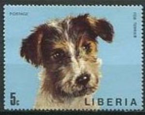 Stamp: Fox Terrier (Canis lupus familiaris) (Liberia(Dogs (1974)) Mi:LR ...