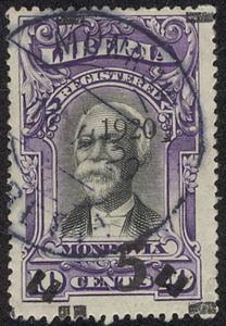 Stamp: Monrovia (Liberia(Registered Letters 1903 Issue Surcharged) Yt ...