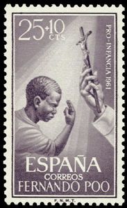 Stamp: Pro children-evangelism (Fernando Poo(Pro-Children 1961) Mi:ES ...