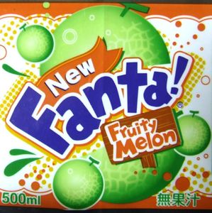 Drink Label: Fanta Fruity Melon (Coca-Cola - Japan, JapanCol:JP-SODA-000012