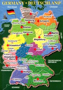 Postcard: Map of Germany (Germany, Federal Republic) (- Maps) Col:DE-000748