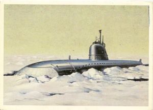 Postkarte: Nuclear submarine "Leninsky Komsomol" (Sowjetunion(- Ships ...