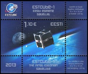 Stamp: First Estonian Satellite - ESTCube-1 (Estonia(First Estonian ...