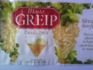 Drink Label: Mosto Greip (Compañía de Bebidas Pepsico S.L., SpainCol:ES ...