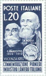 Stamp: Gaetano Marzotto (1820-1910) & Alessandro Rossi (1819-1918 ...